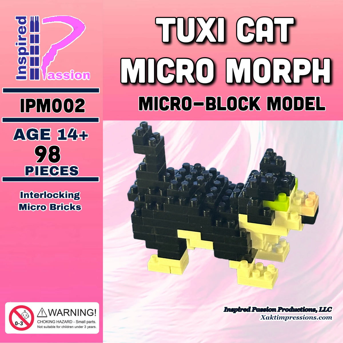 Tuxi Cat Micro Morph Micro-Block model – Inspired Passion Productions