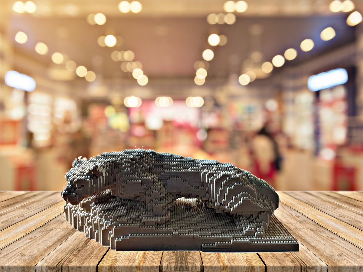 Lion Statue Micro-Block Kit; Micro-Block Brick Model, Designed and Pac ...