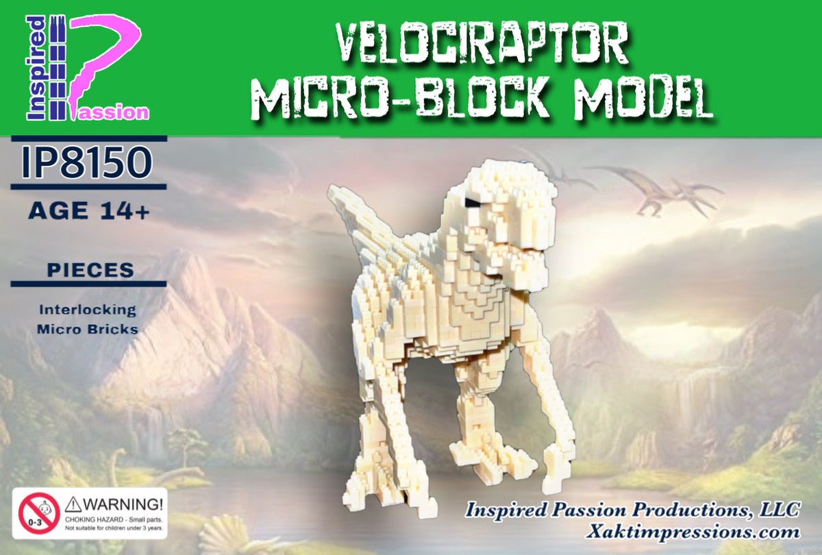 Velociraptor Micro-Block Model, Raptor Dinosaur Model – Inspired ...